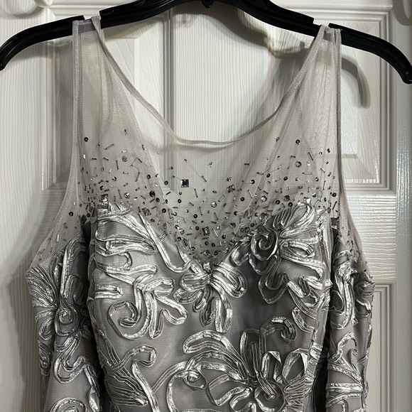 ignite designs | Dresses | Silver Formal Gown With Sleeveless Design ...